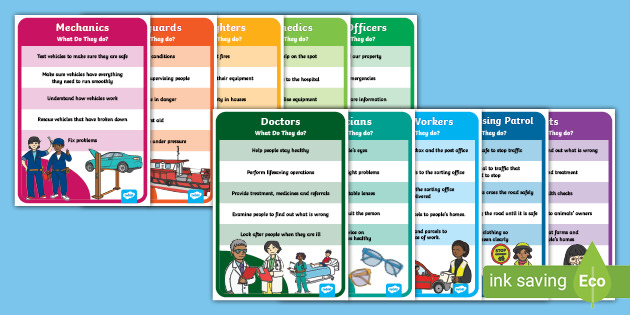 People Who Help Us Information Posters (teacher made)