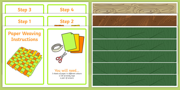 Woodland Paper Weaving Activity (teacher made)