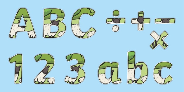 A4 Springtime Themed Display Lettering (teacher made)