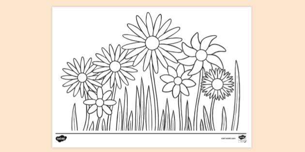 FREE! - Spring-themed Colouring Page | Colouring Sheets