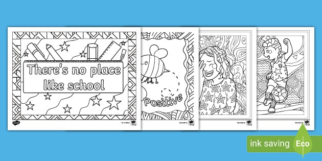 Primary Back to School Mindfulness Colouring Pages