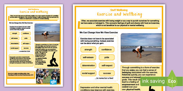 Staff Wellbeing Exercise and Wellbeing Display Poster
