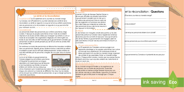 FREE Truth and Reconciliation Primary Reading Comprehension FR