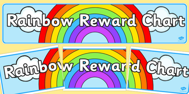 Rainbow Reward Display Banner (teacher made)