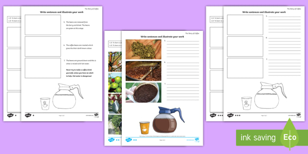 The Story of Coffee Differentiated Worksheets Medium - food