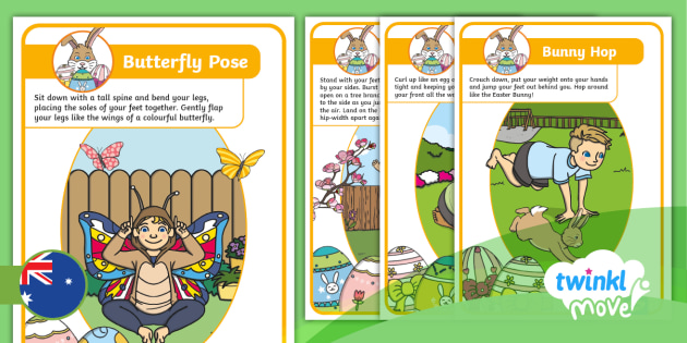 Easter Themed Fitness Station Activity Cards (teacher made)