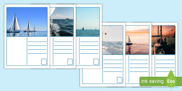FREE! - Sail Boat Postcards (Teacher-Made)