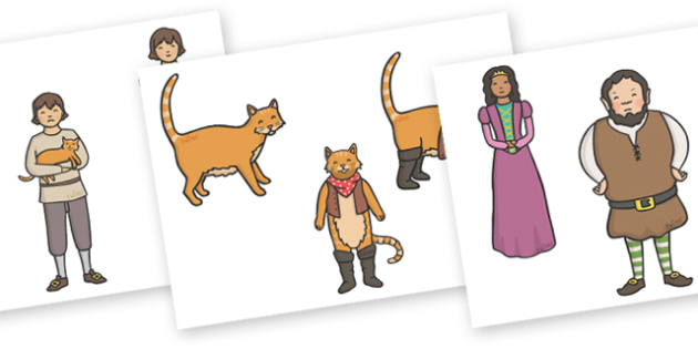Puss in Boots Story Cut Outs (teacher made)
