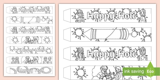 Happy Holi Paper Chains (teacher made)