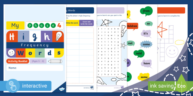 My Phase 4 High Frequency Words Activity Booklet (Ages 5 - 6)