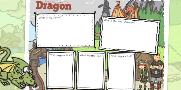 How to Train Your Dragon Review Writing Frame (teacher made)