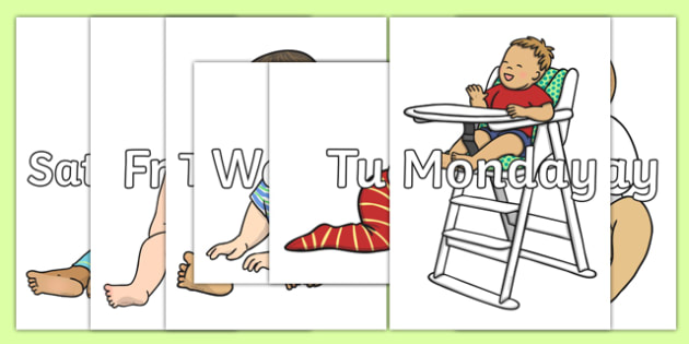 Days of The Week On Babies (teacher made)
