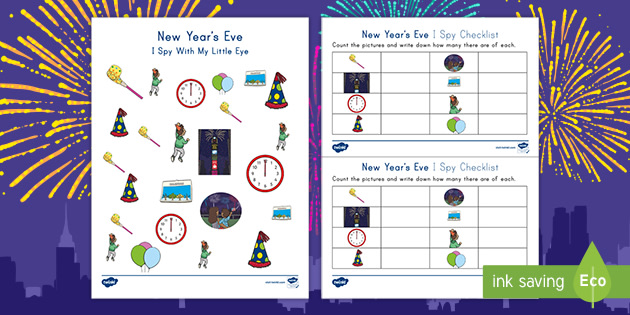 New Year's Eve I Spy Activity (teacher made)
