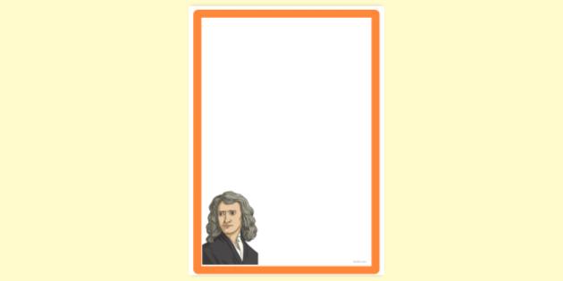 Sir Isaac Newton Page Border | Page Borders | Twinkl