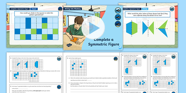 Year 4 White Rose Maths: Complete a Symmetric Figure