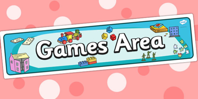 FREE! - Games Area Sign - Classroom Area Signs, KS1, Board Games, Banner