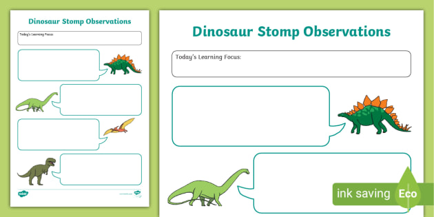 Dinosaur Stomp Observation Speech Bubbles (teacher made)