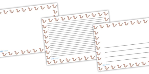 FREE! - Worm Full Page Borders (Landscape) (teacher made)