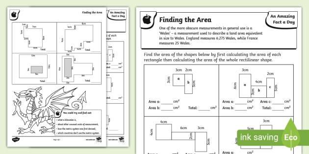 Finding Area Worksheets Grade 5 Saskatchewan Aligned Measurement Math