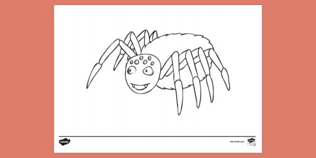 FREE! - Cartoon Spider Colouring Sheet | Colouring Sheets