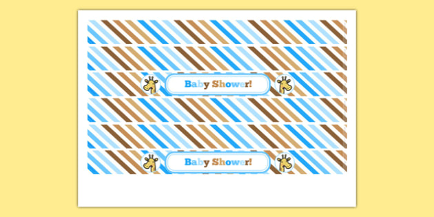 Baby Shower Cake Ribbon Blue Themed