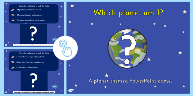 Which Planet Am I - KS1 Interactive PowerPoint Game