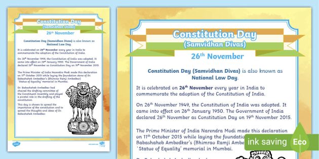 Constitution Day (Samvidhan Divas) (teacher made)