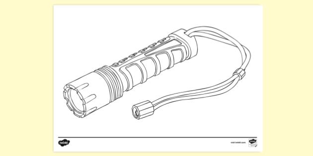 Functional Torch Colouring Sheets | Colouring Pages