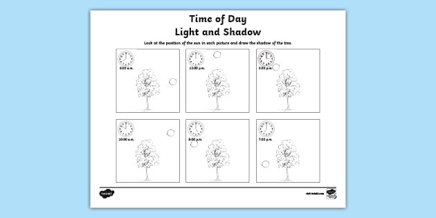 Time of Day Light and Shadow Activity (teacher made)