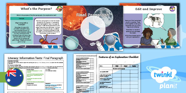 Year 3 Space The King of Space Information Texts Lesson 8