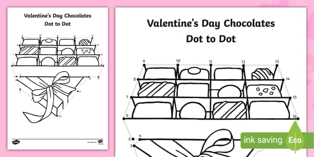 FREE! - Valentine's Day chocolates Connect The Dots Activity