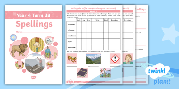 Practice Booklets Year Four Primary Resources - Spelling Year Four Primary