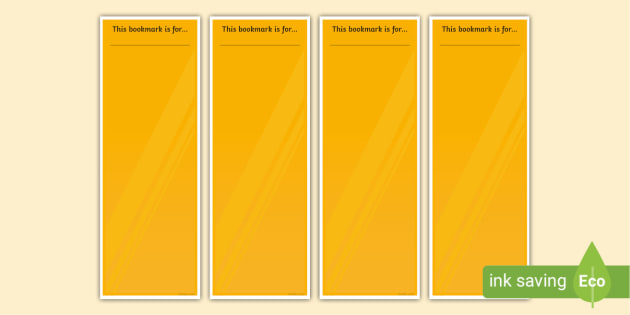 FREE! - Gold Colour Themed Bookmarks (teacher made)