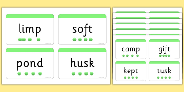Phase 4 Sound Button Word Cards - DfES Letters and Sounds