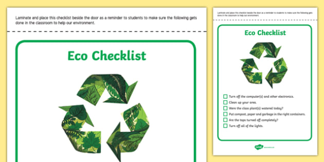 Eco Checklist