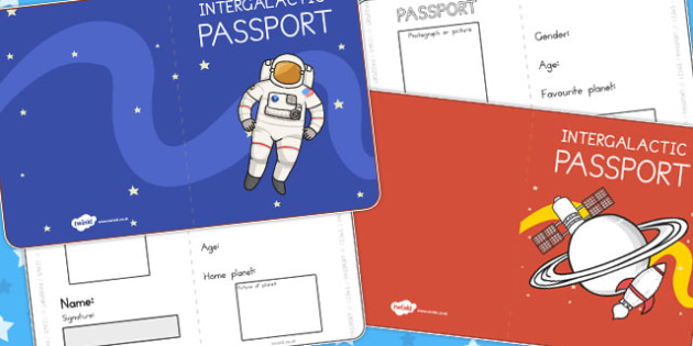 Space Passports - travel, passport, traveling, planets, activity