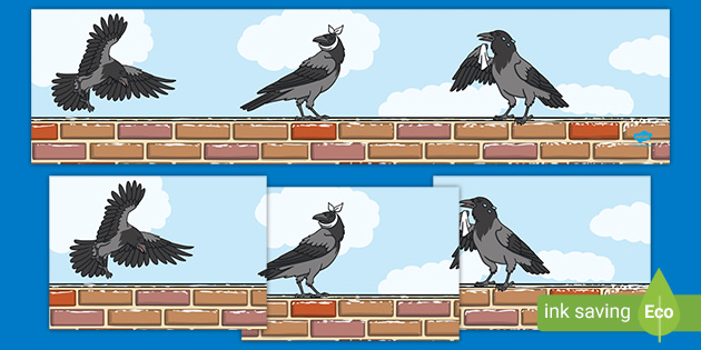 Three Craws Sitting on a Wall Display | CfE Resources