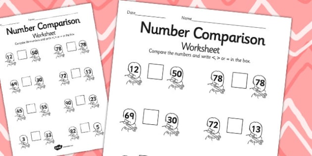 FREE! - Rapunzel Number Comparison Worksheets (teacher made)