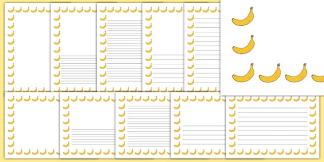 Fairtrade Fortnight Banana Themed Page Borders