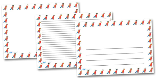Pirate Parrot Landscape Page Borders- Landscape Page Borders
