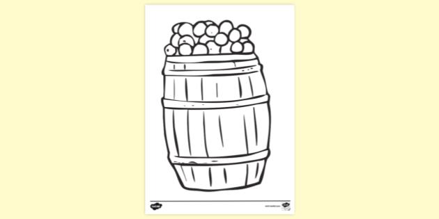 FREE! - Barrel Colouring | Colouring Sheets | Twinkl Resources