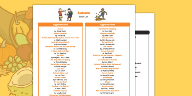 Autumn Books EYFS | Early Years Autumn Book List