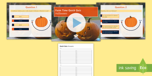 Form Time Quick Halloween Quiz