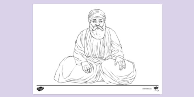 FREE! - Guru Amar Das Colouring | Colouring Sheet