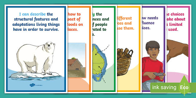 Surviving Situations Year 5 Integrated Unit I Can Statements Display ...