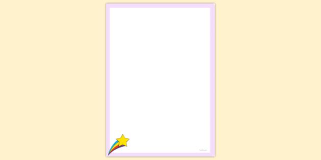 FREE! - Shooting Star Page Border (teacher made)