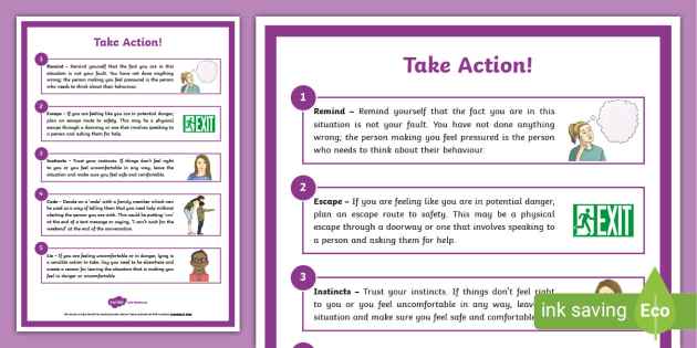 Take Action When Feeling Pressured Poster (teacher made)