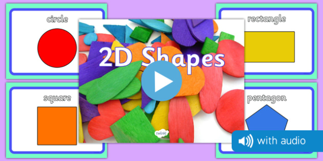 2D Shape Audio Flashcards - 2d shapes, audio, sound, flash cards