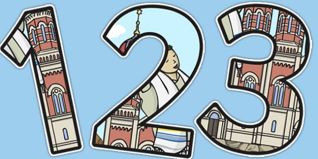 Yom Kippur Themed Display Numbers (teacher made)