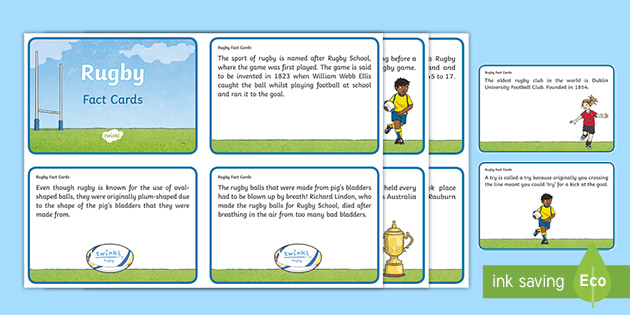 Amazing Rugby Display Fact Cards - rugby, display, fact